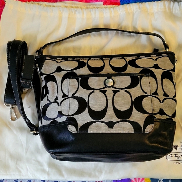 Coach | Bags | Coach Signature C Pattern Black Purse | Poshmark